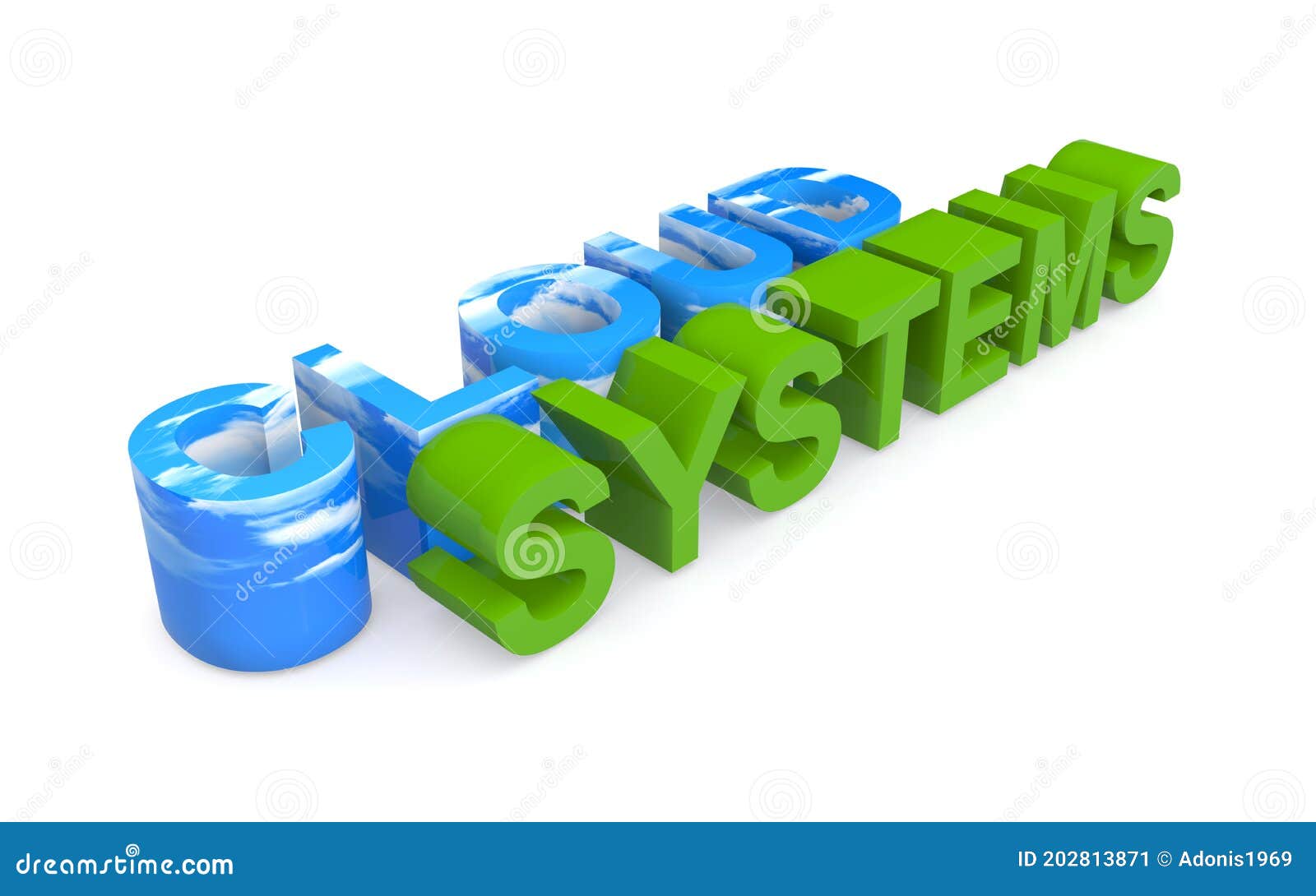 Cloud system on white stock illustration. Illustration of cyberspace ...