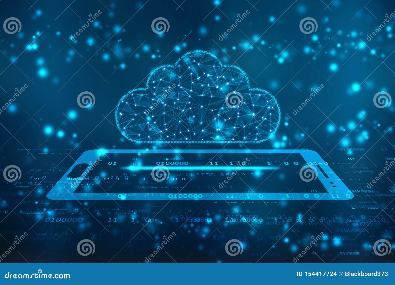 Cloud with Tablet in Technology Background, Cloud Computing Concept ...