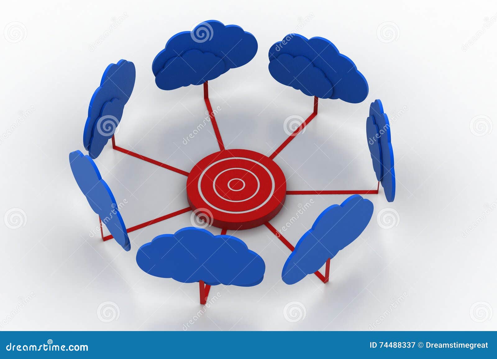 Cloud target concept stock illustration. Illustration of security ...
