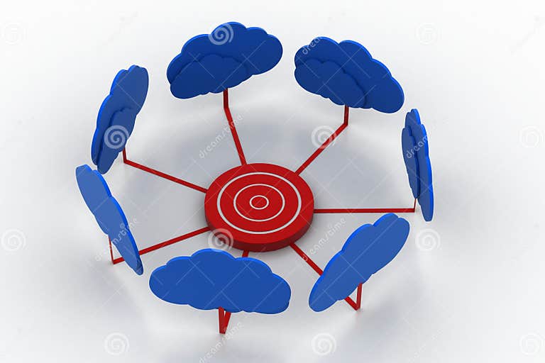 Cloud target concept stock illustration. Illustration of security ...