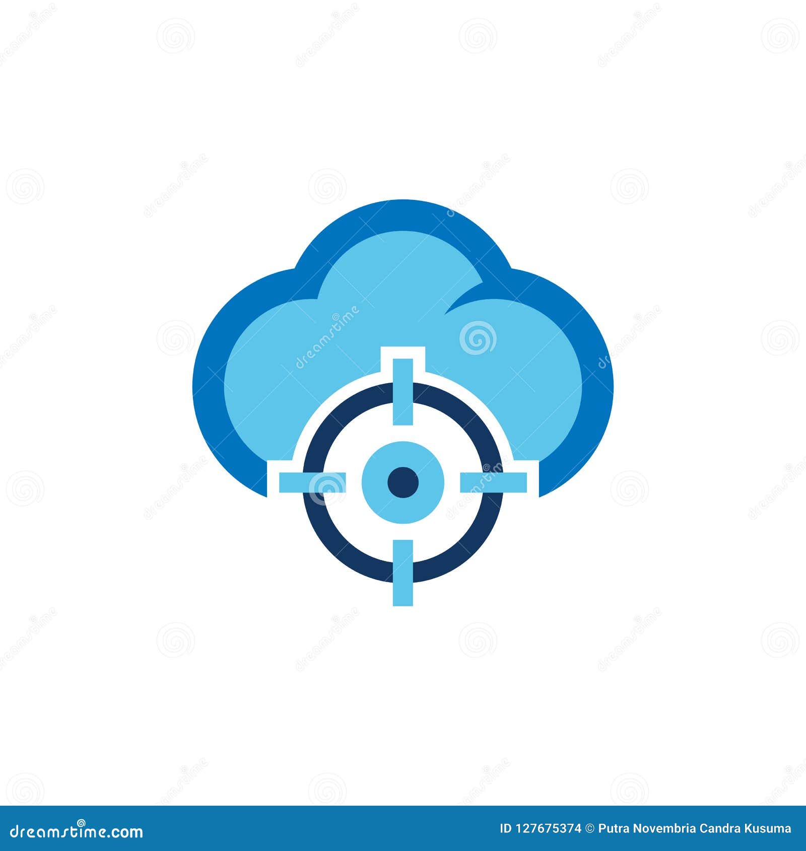 Cloud Target Logo Icon Design Stock Vector - Illustration of cloud ...