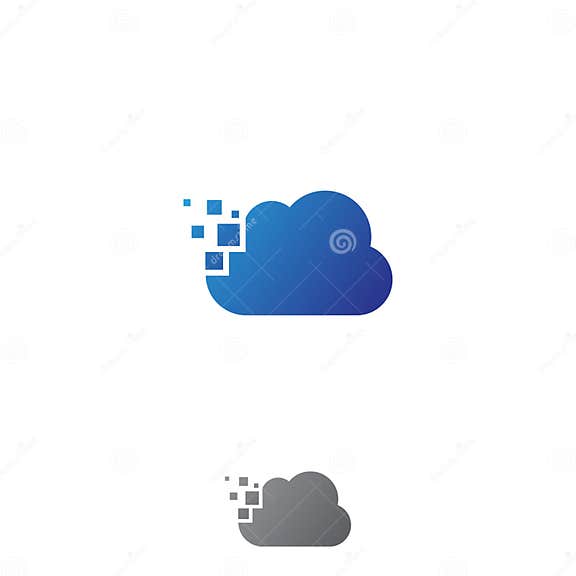 Cloud Tech Icon in Modern Style for Web, Graphic and Mobile Design ...