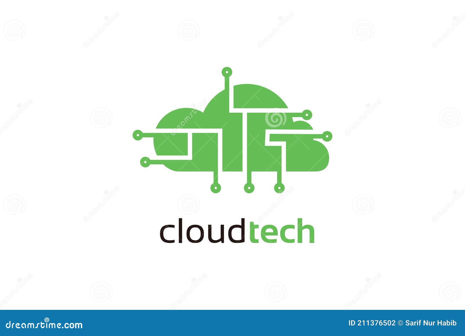 Cloud Tech Logo Design Template Stock Vector - Illustration of data ...