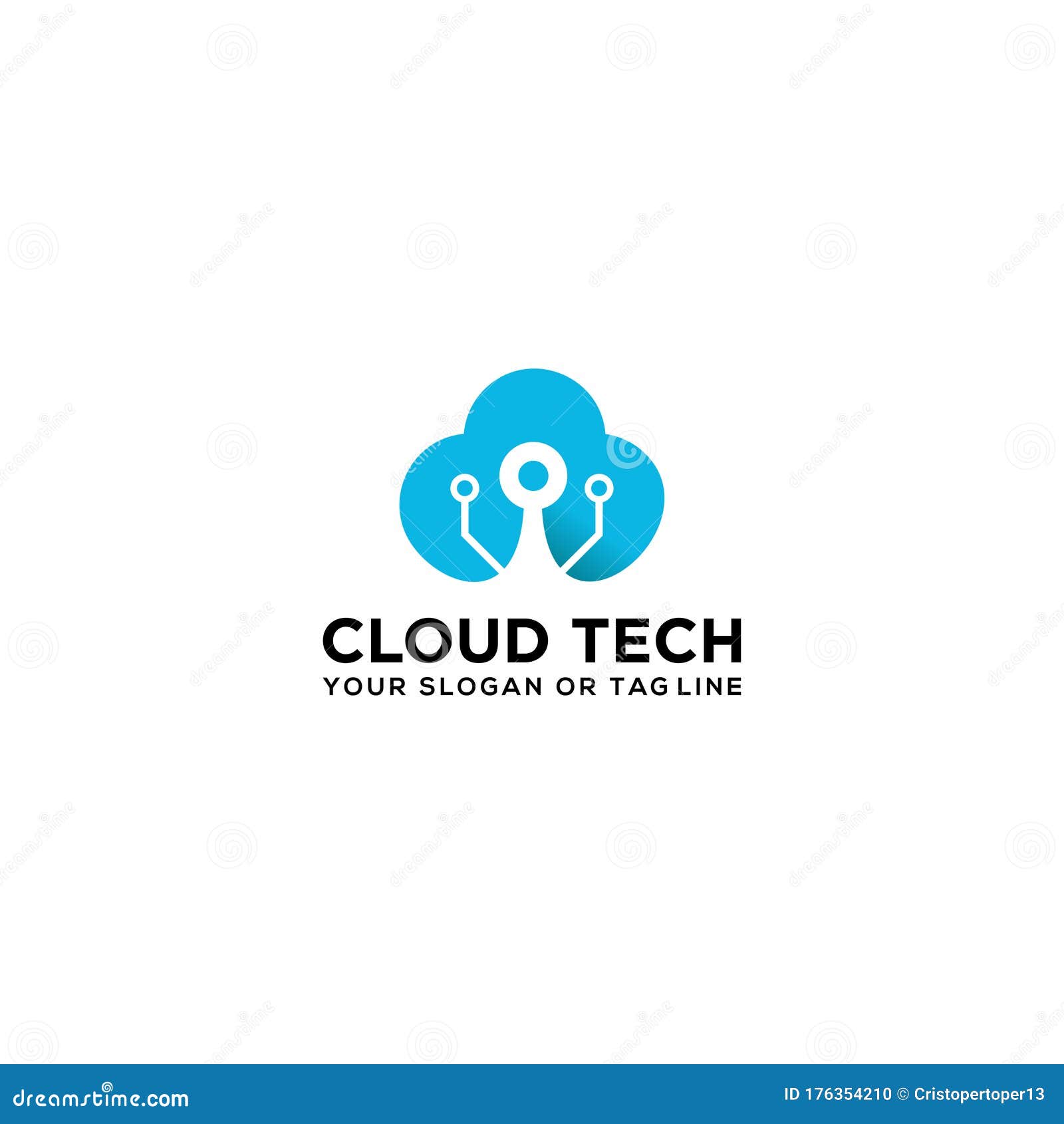 Cloud Tech Logo Design Vector Stock Vector - Illustration of design ...