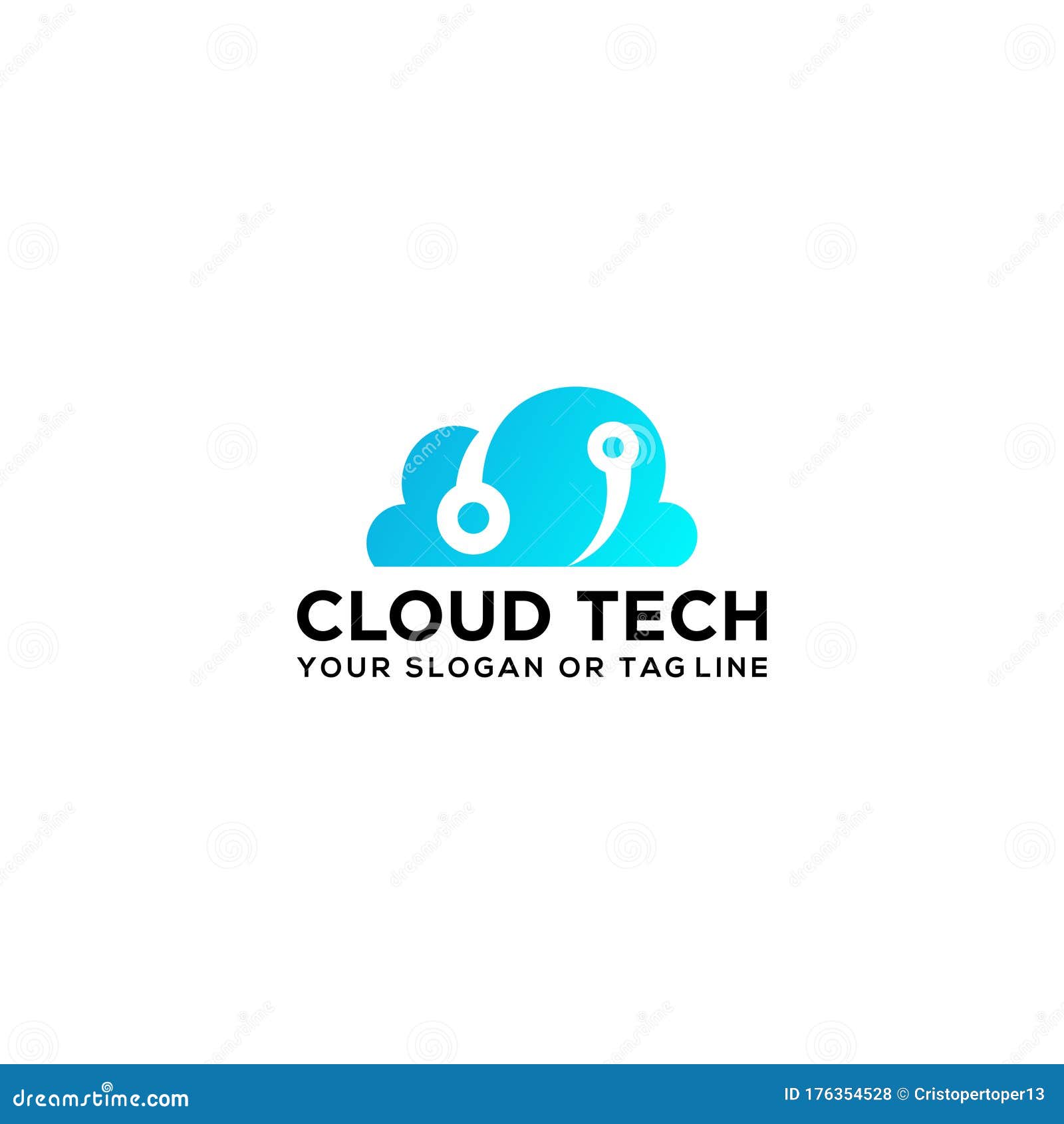 Cloud Tech Logo Design Vector Stock Vector - Illustration of business ...
