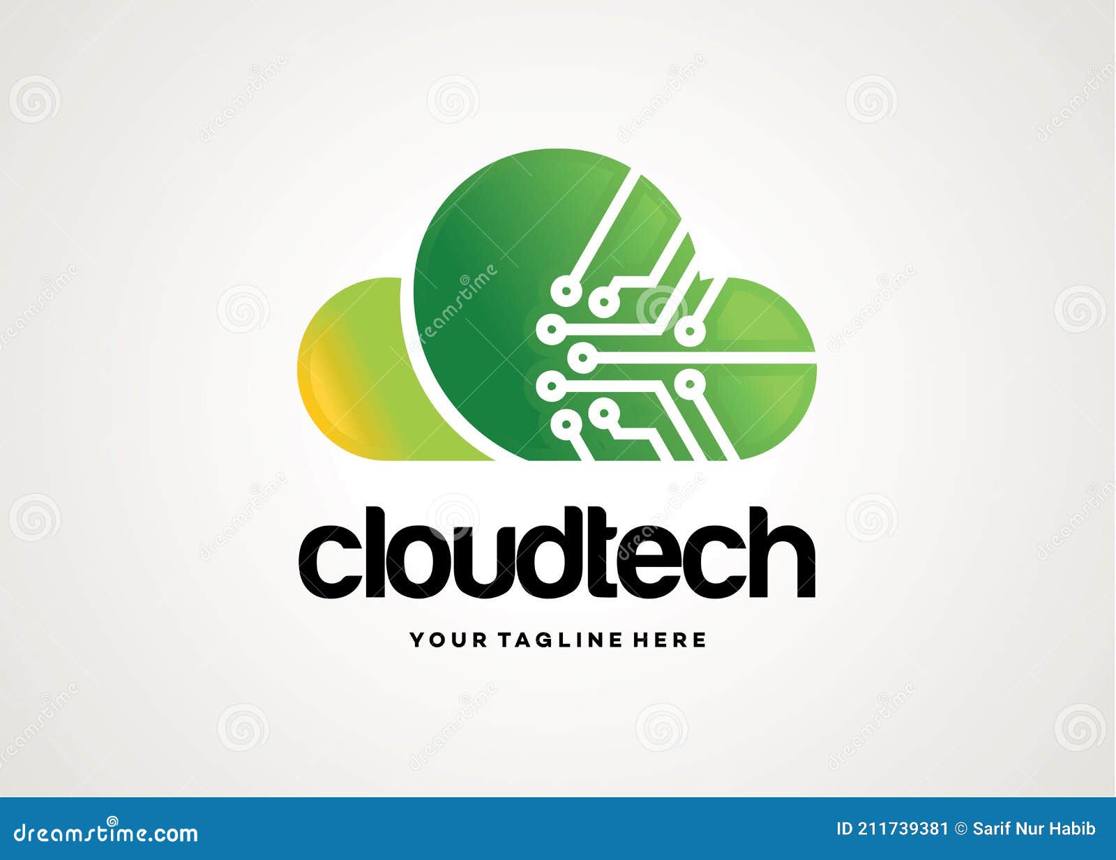 Cloud Tech Logo Template Design Vector, Emblem, Design Concept ...