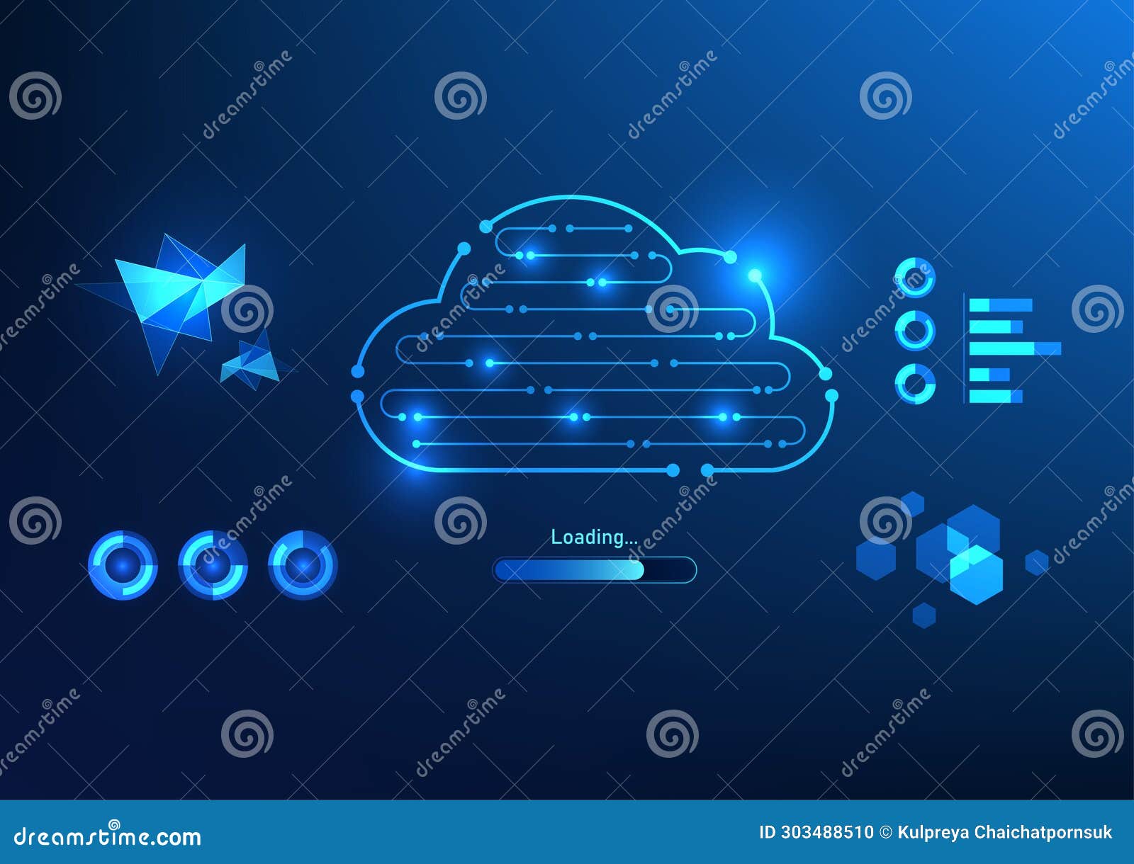 Cloud Technology Background that is a Technology Circuit Equipped with ...