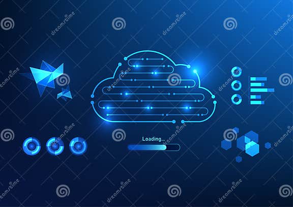 Cloud Technology Background that is a Technology Circuit Equipped with ...