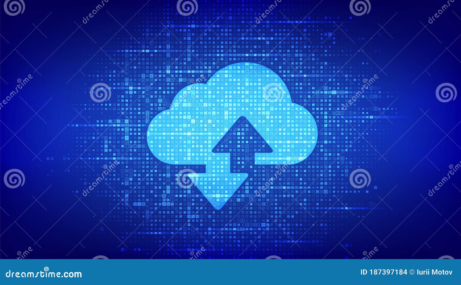 Cloud Technology Background. Cloud Computing. Cloud Storage Sign with ...