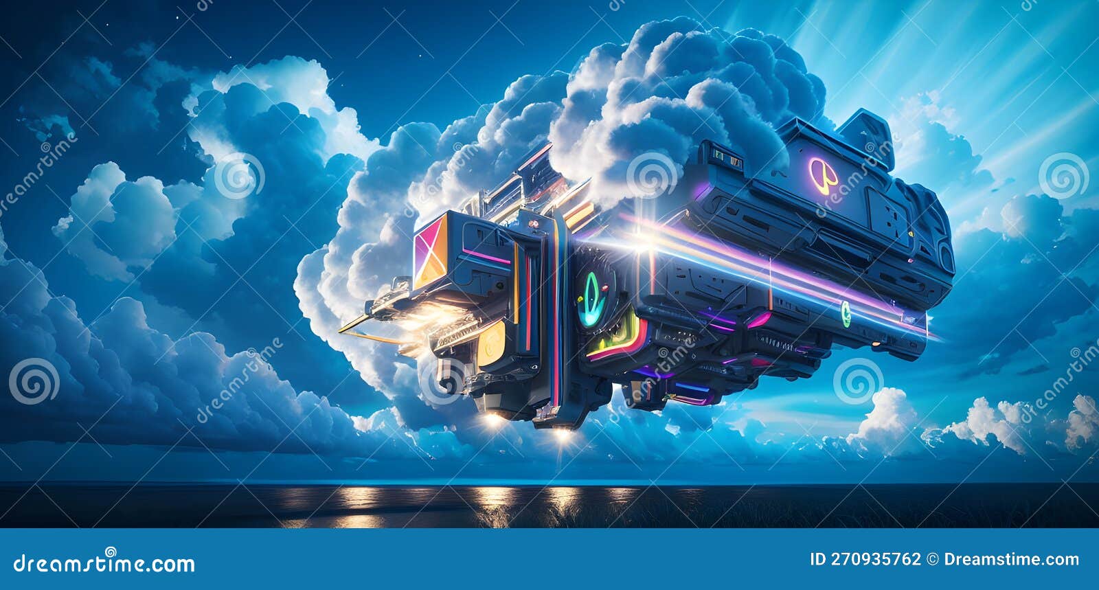 Cloud Network Solution Computing Big Data Center, Futurist ...