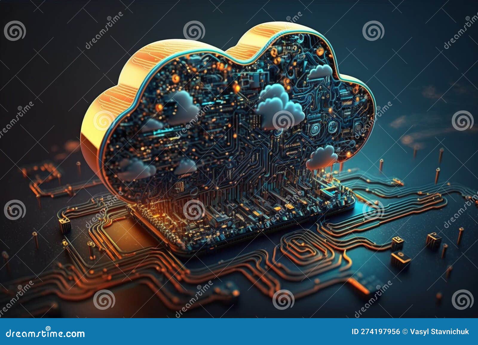 Cloud Technology Computing, Big Database, Data Center Concept Background, Modern Cloud ...