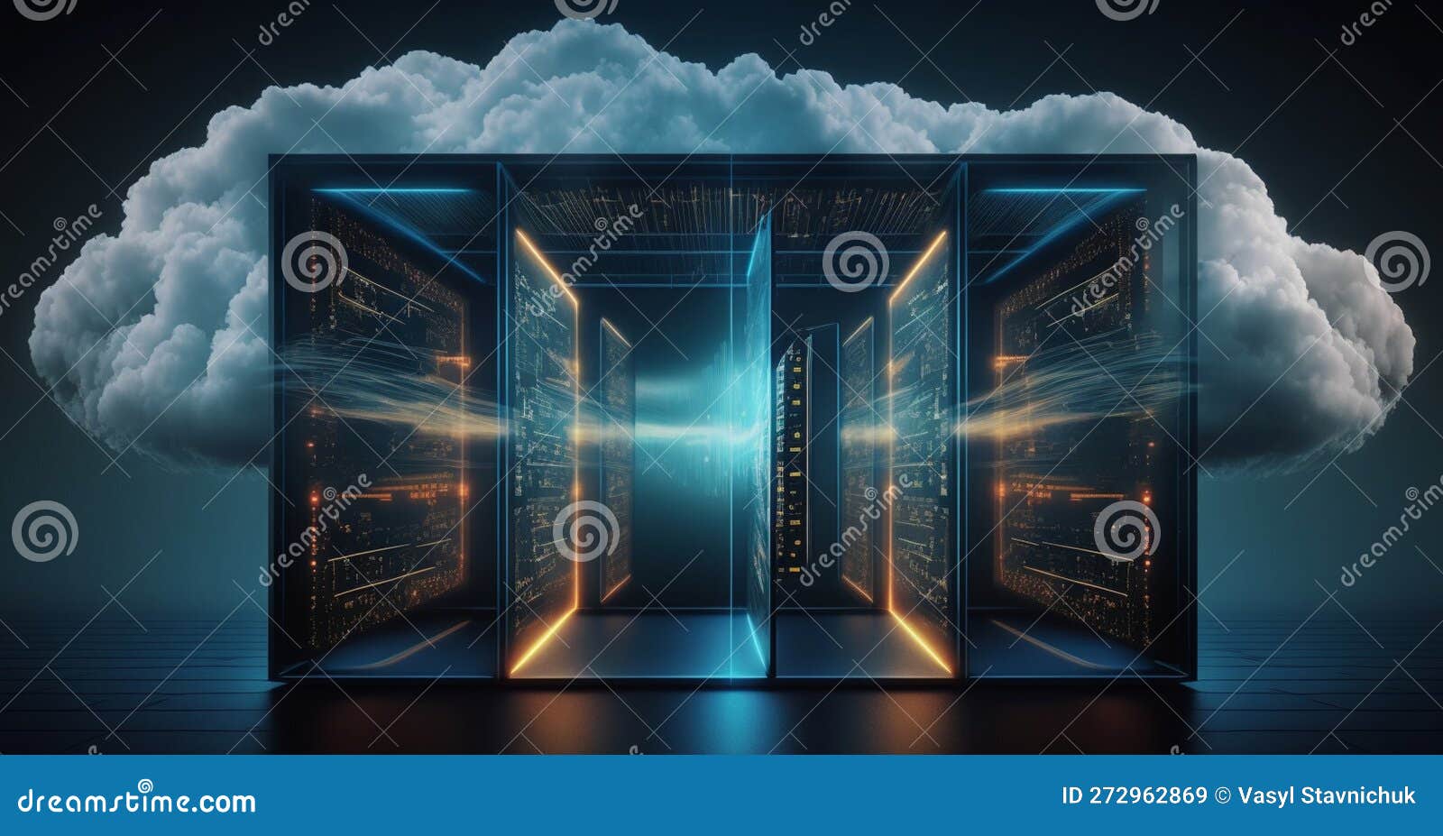 Cloud Technology Computing, Big Database, Data Center Concept, Modern ...