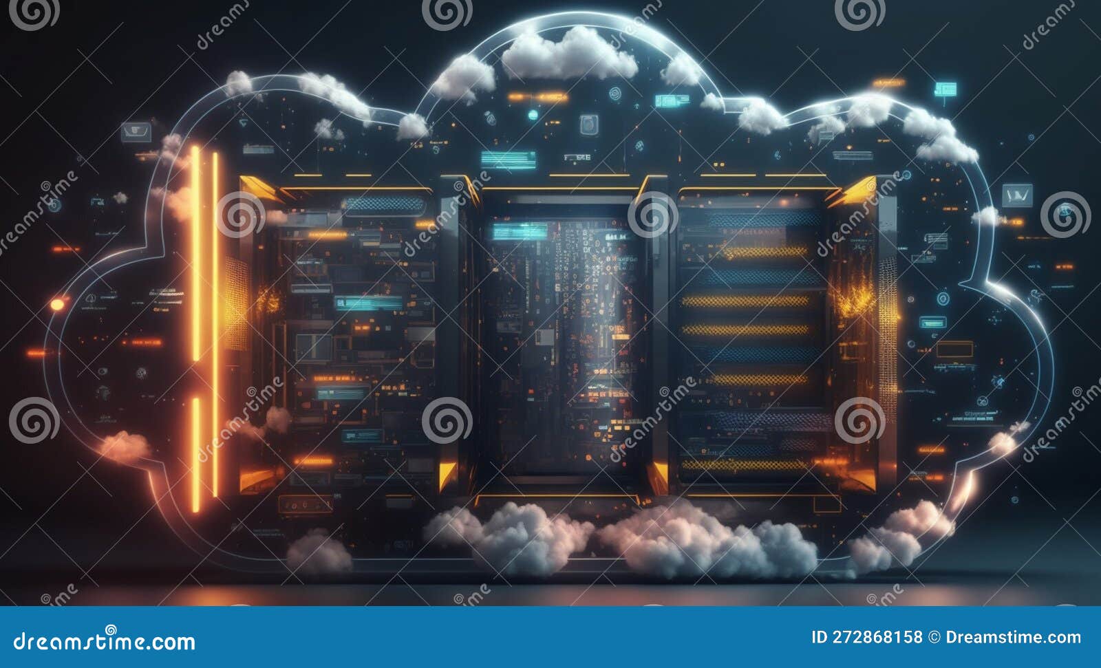 Cloud Technology Computing, Big Database, Data Center Concept, Modern ...