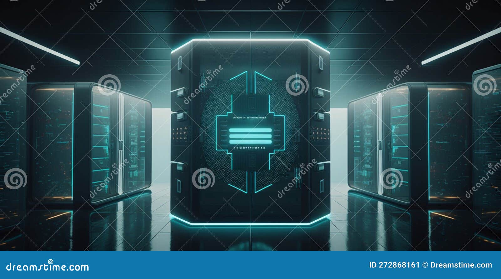 Cloud Technology Computing, Big Database Server, Data Center Concept, Modern Server Technologies ...