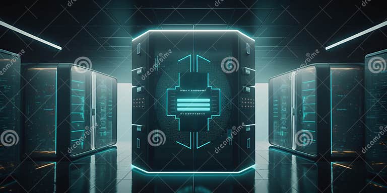 Cloud Technology Computing, Big Database Server, Data Center Concept, Modern Server Technologies ...