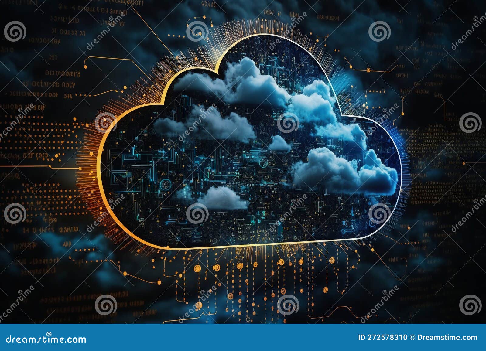 Cloud Technology Computing Concept Background, Big Database, Data Center Concept, Modern Cloud ...