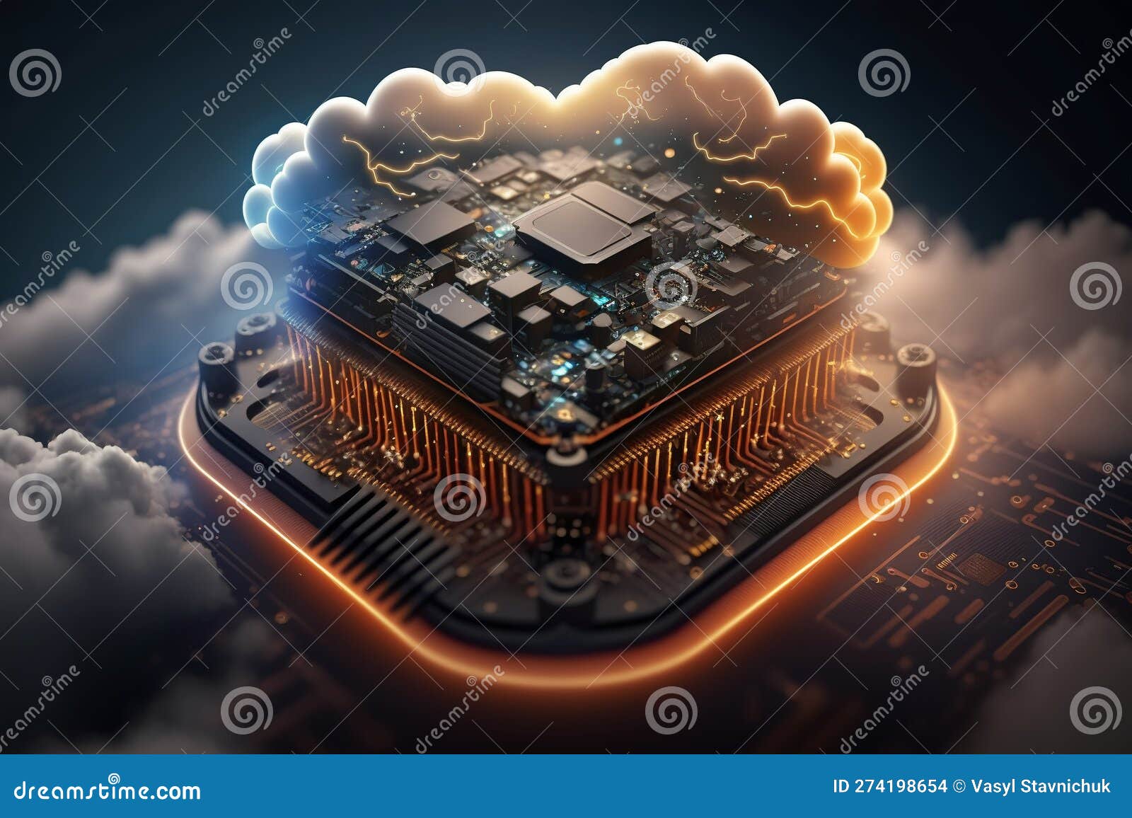 Cloud Technology Computing Concept, Big Database, Data Center Concept, Modern Cloud Technologies ...