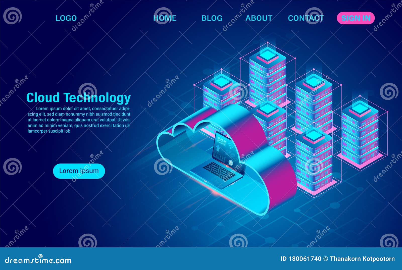 Cloud Technology Concept. Online Computing Technology Stock Vector ... Cloud Technology Concept. Online Computing Technology Stock Vector ...
