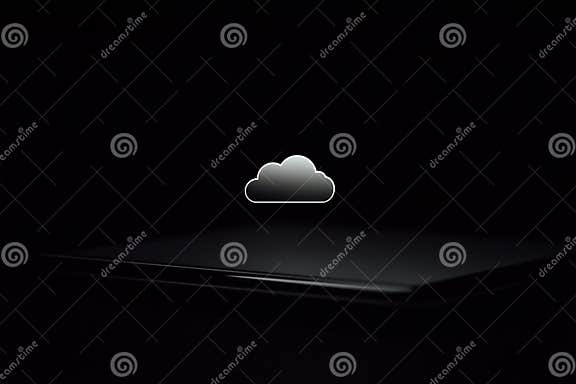 Cloud Technology on Dark Background Stock Illustration - Illustration ...