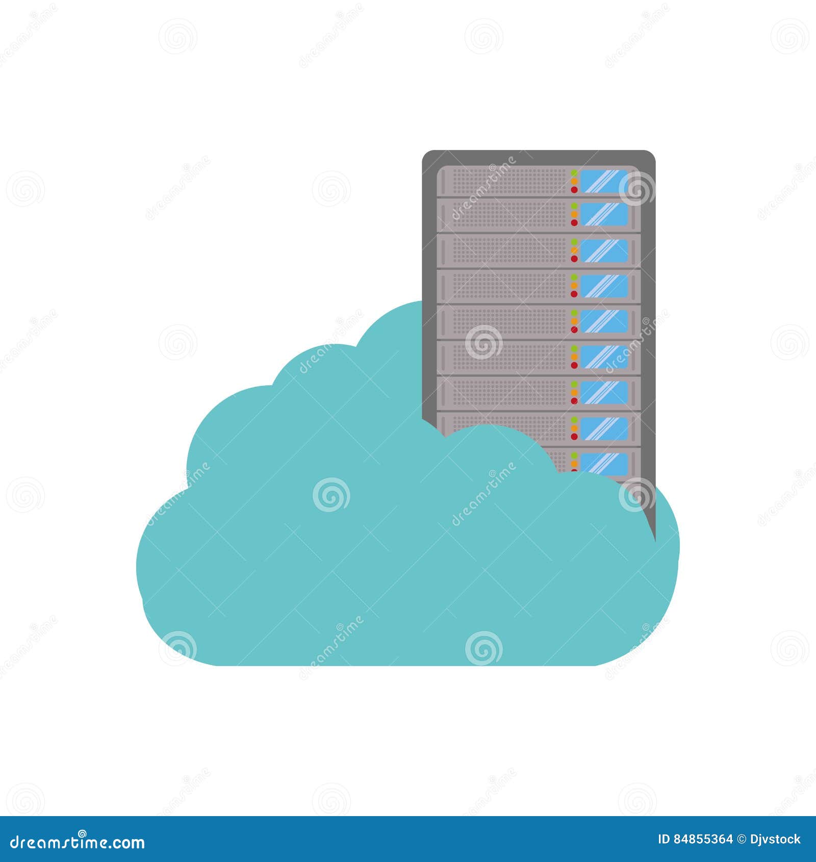 Cloud Technology Data Server Storage Stock Illustration - Illustration ...