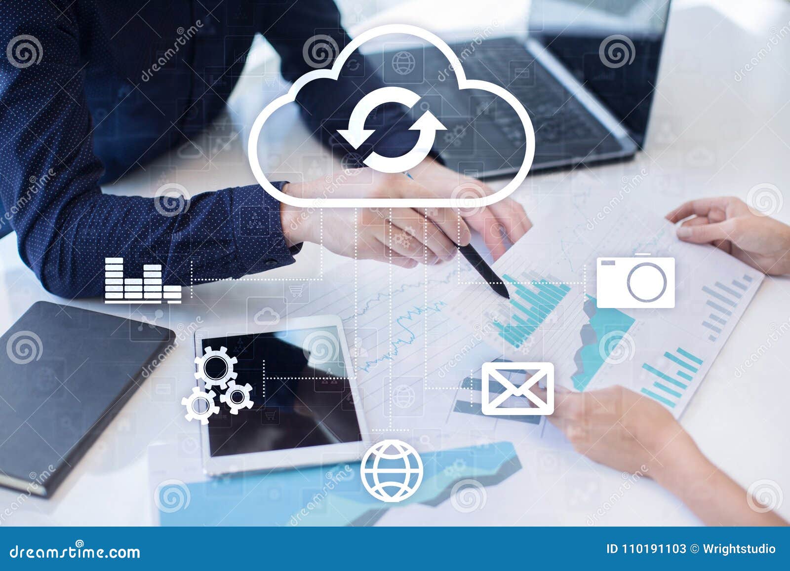 Cloud Technology. Data Storage. Networking and Internet Service Concept ...