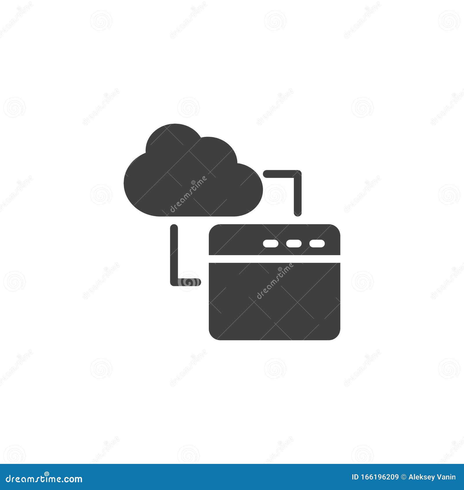 Cloud Technology Data Transfer Vector Icon Stock Vector - Illustration ...