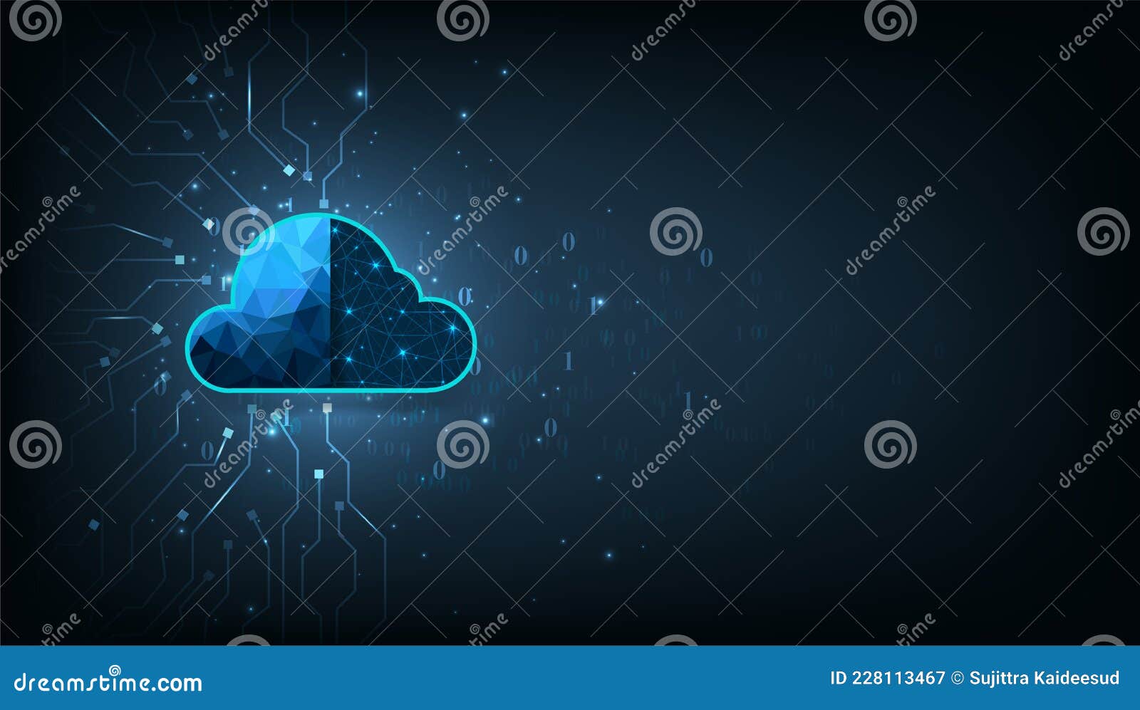 Cloud Technology Design Concept. Stock Vector - Illustration of ...
