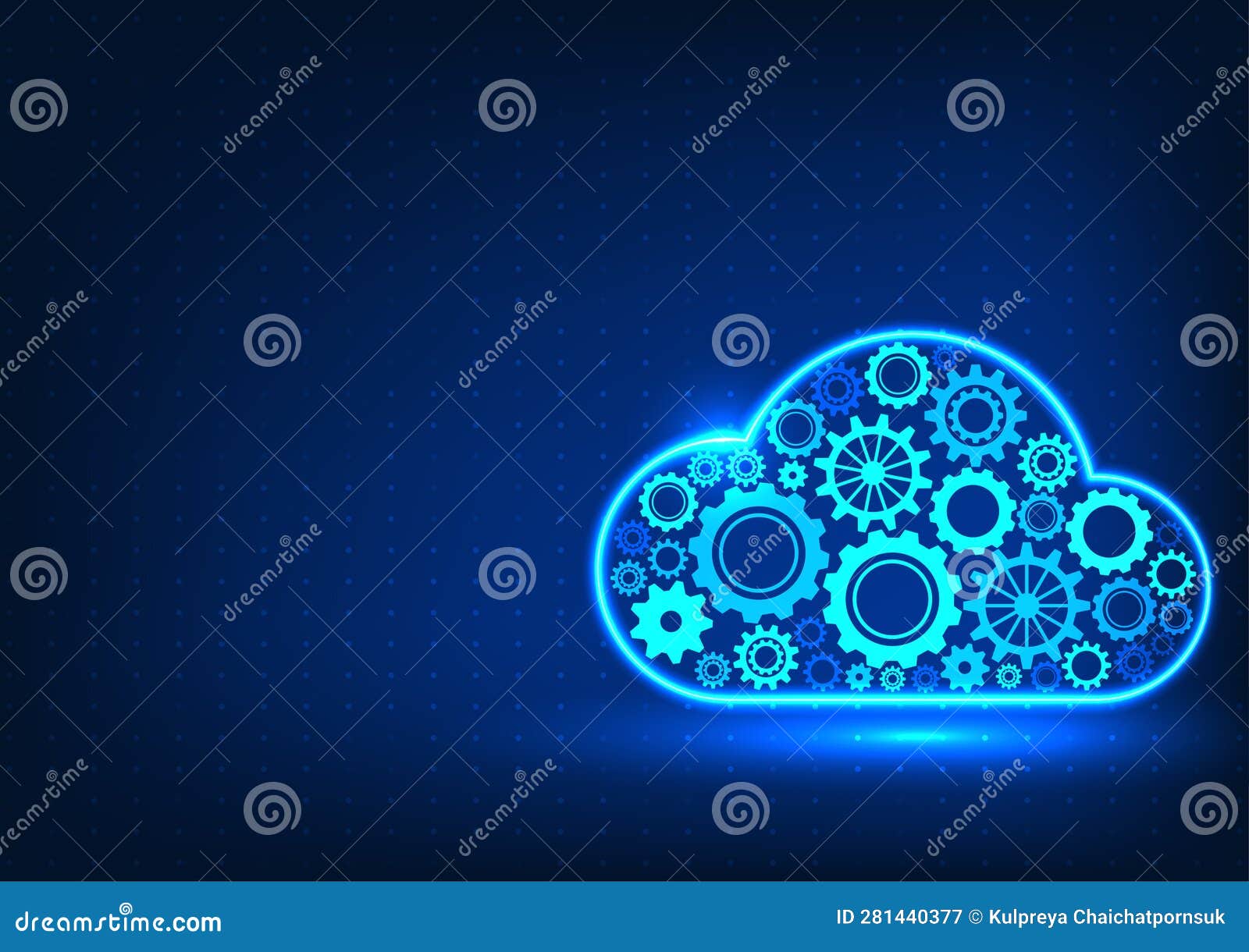 Cloud Technology with Gears Cogs Inside the Cloud Drive Data ...