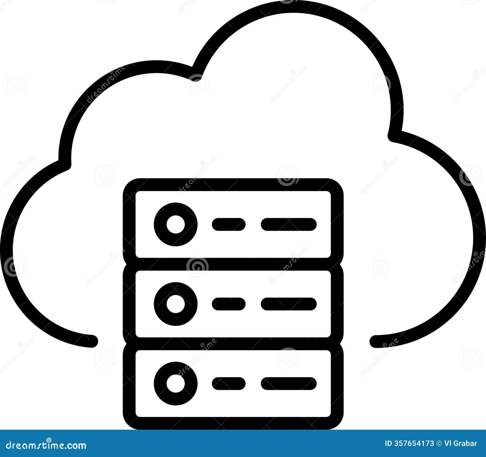 Cloud Technology Icon. Cloud Computing Vector Illustration. Stock ...