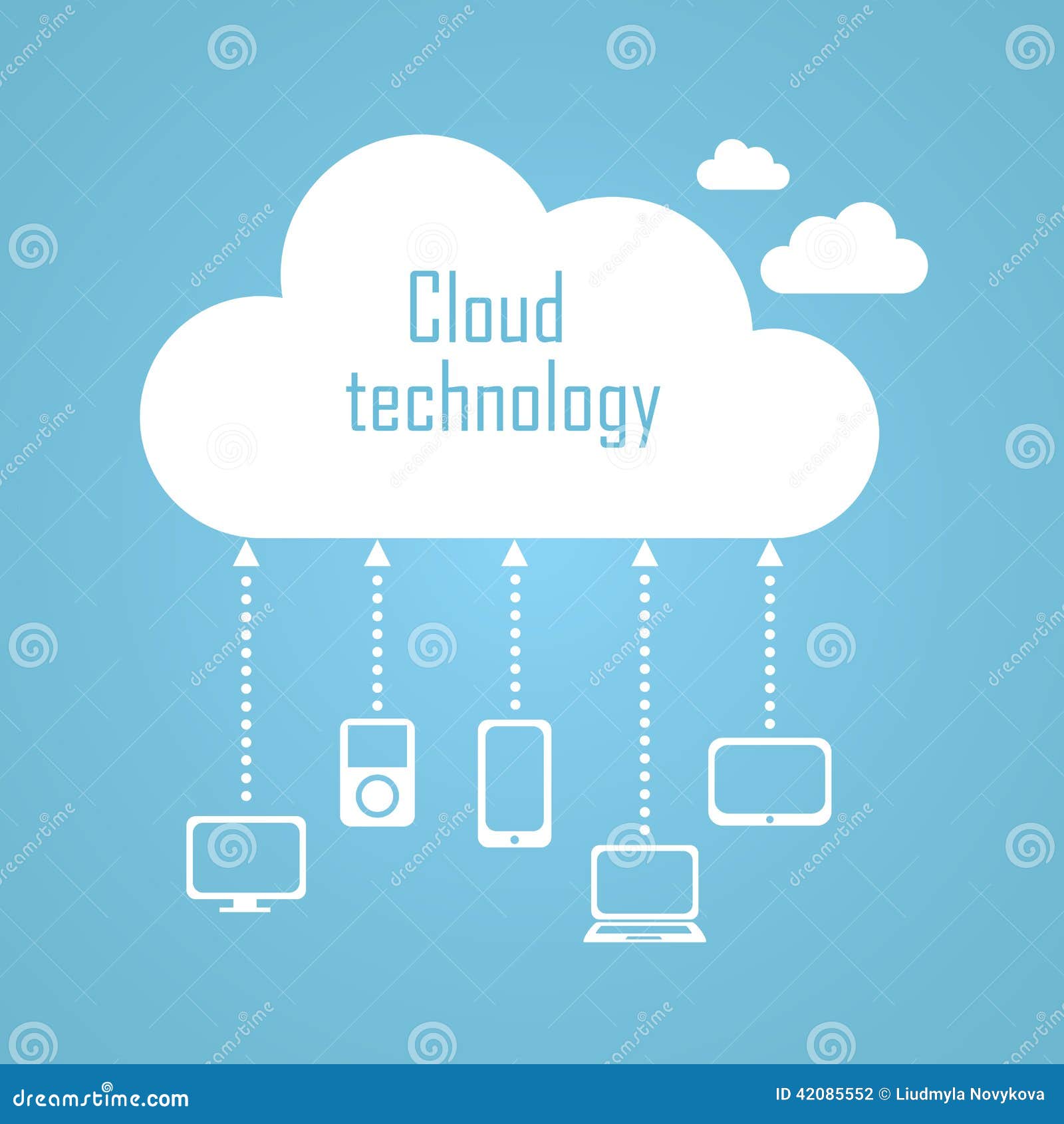 Cloud Technology Illustration Stock Vector - Illustration of business ...