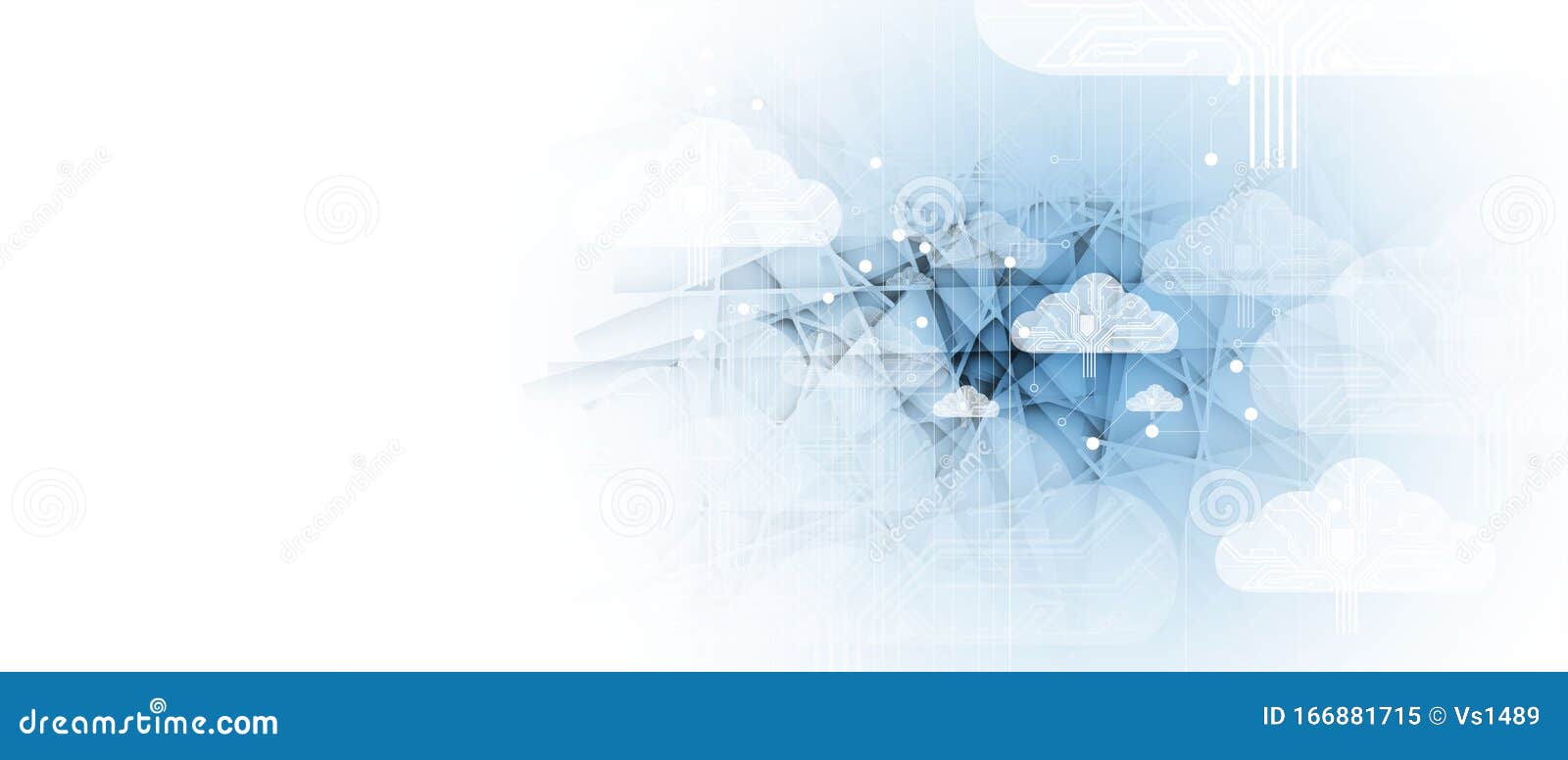 Cloud Technology. Integrated Digital Web Concept Background Stock ...