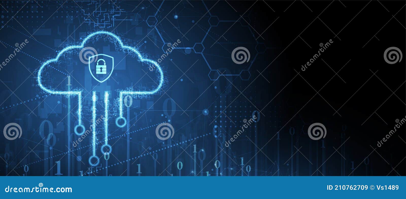 Cloud Technology. Integrated Digital Web Concept Background Stock ...