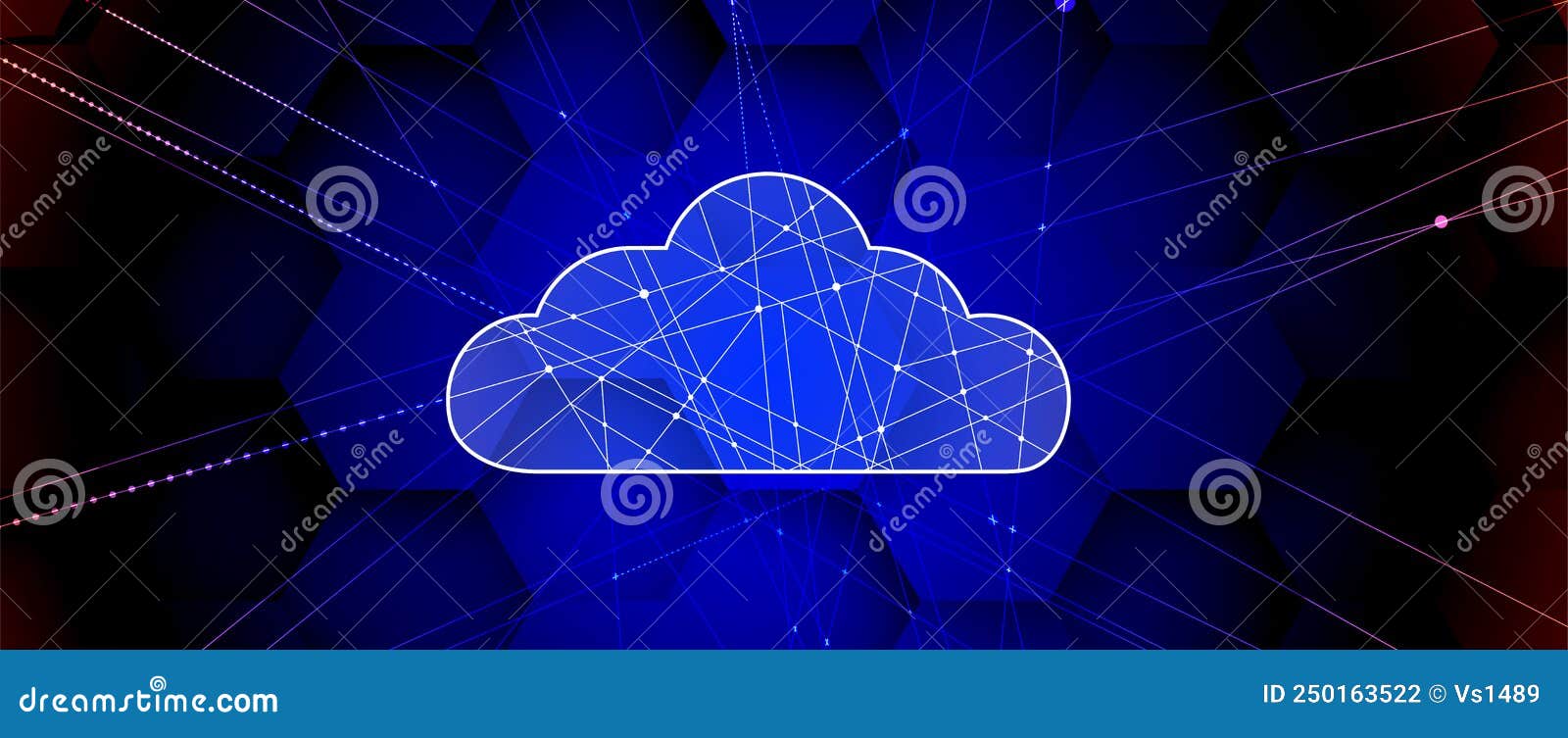 Cloud Technology. Integrated Digital Web Concept Background Stock ...