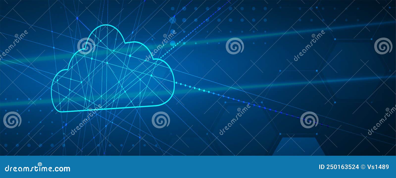 Cloud Technology. Integrated Digital Web Concept Background Stock ...