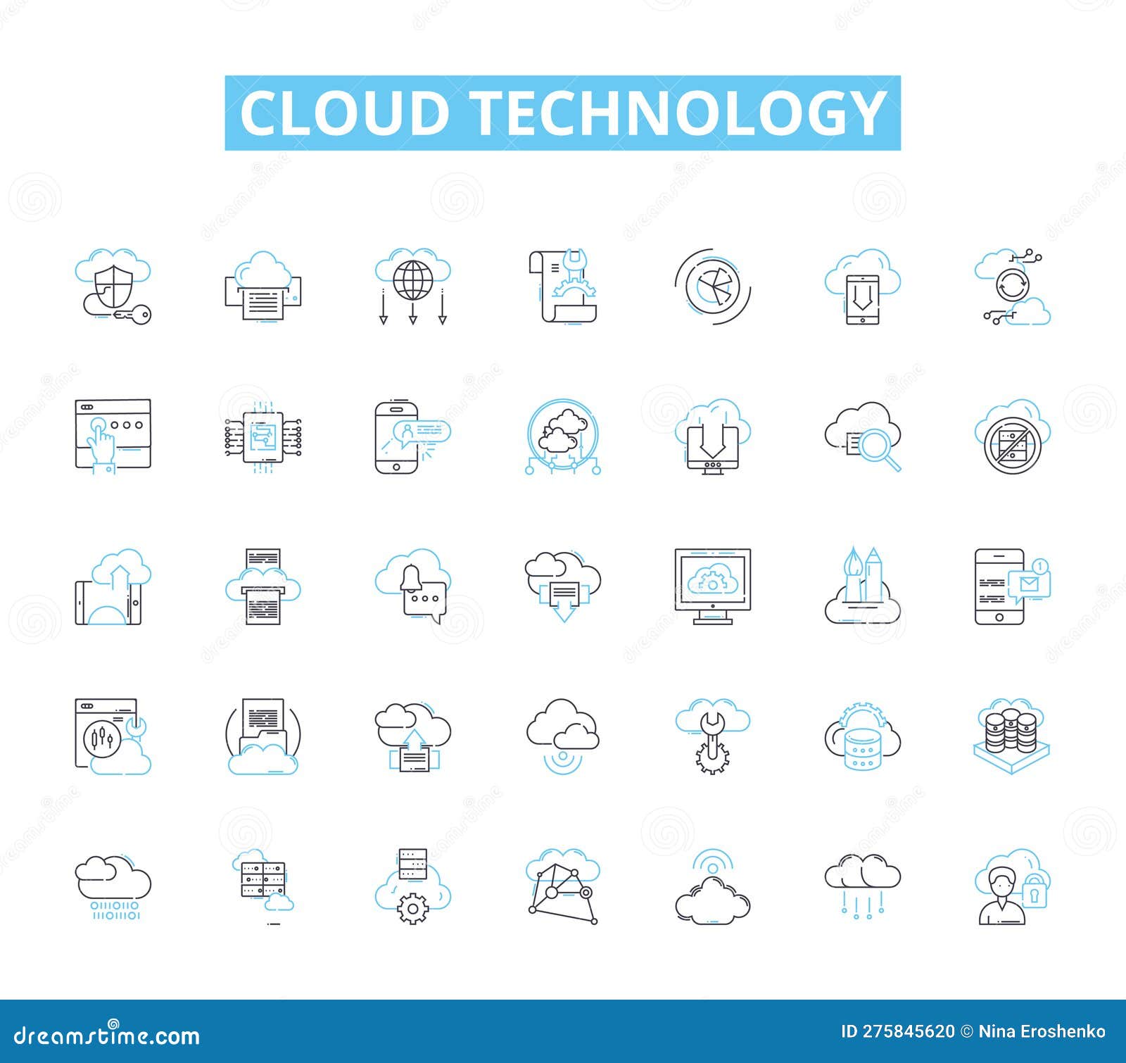 Cloud Technology Linear Icons Set. Scalability, Virtualization ... Cloud Technology Linear Icons Set. Scalability, Virtualization ...