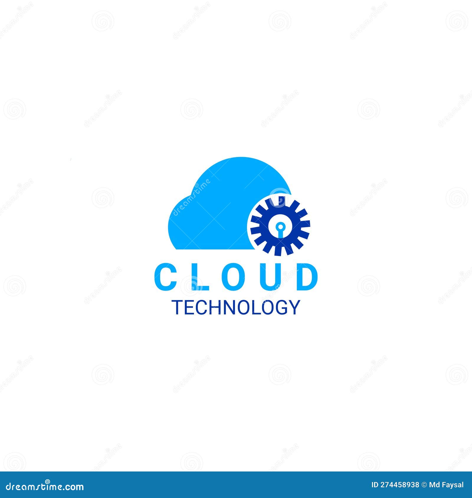 Cloud Technology Logo Design Template Stock Vector - Illustration of ...