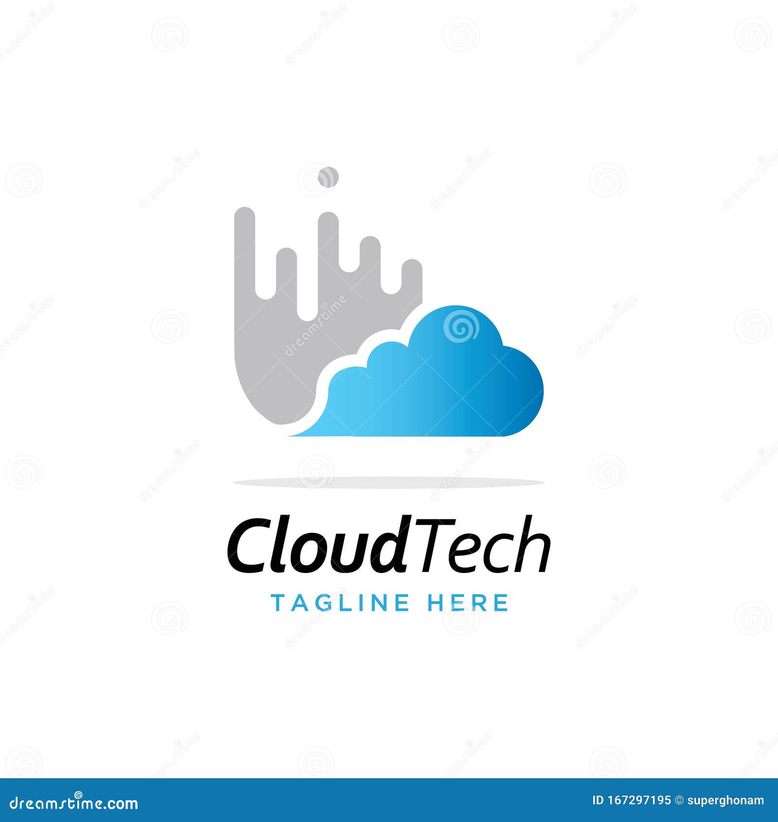 Cloud Technology Logo Design Vector Template. Stock Vector ...