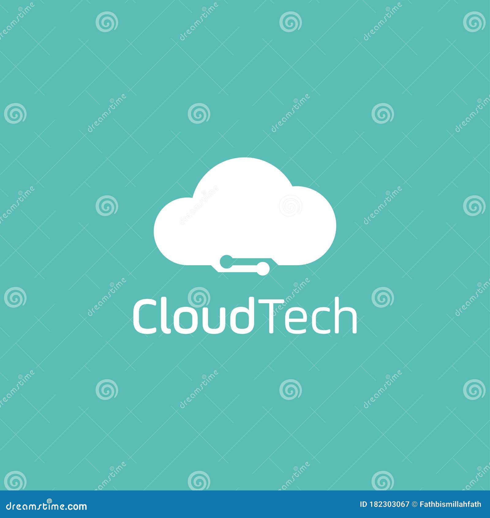 Cloud Technology Logo Icon Design , Consisting of a Cloud Icon with ...