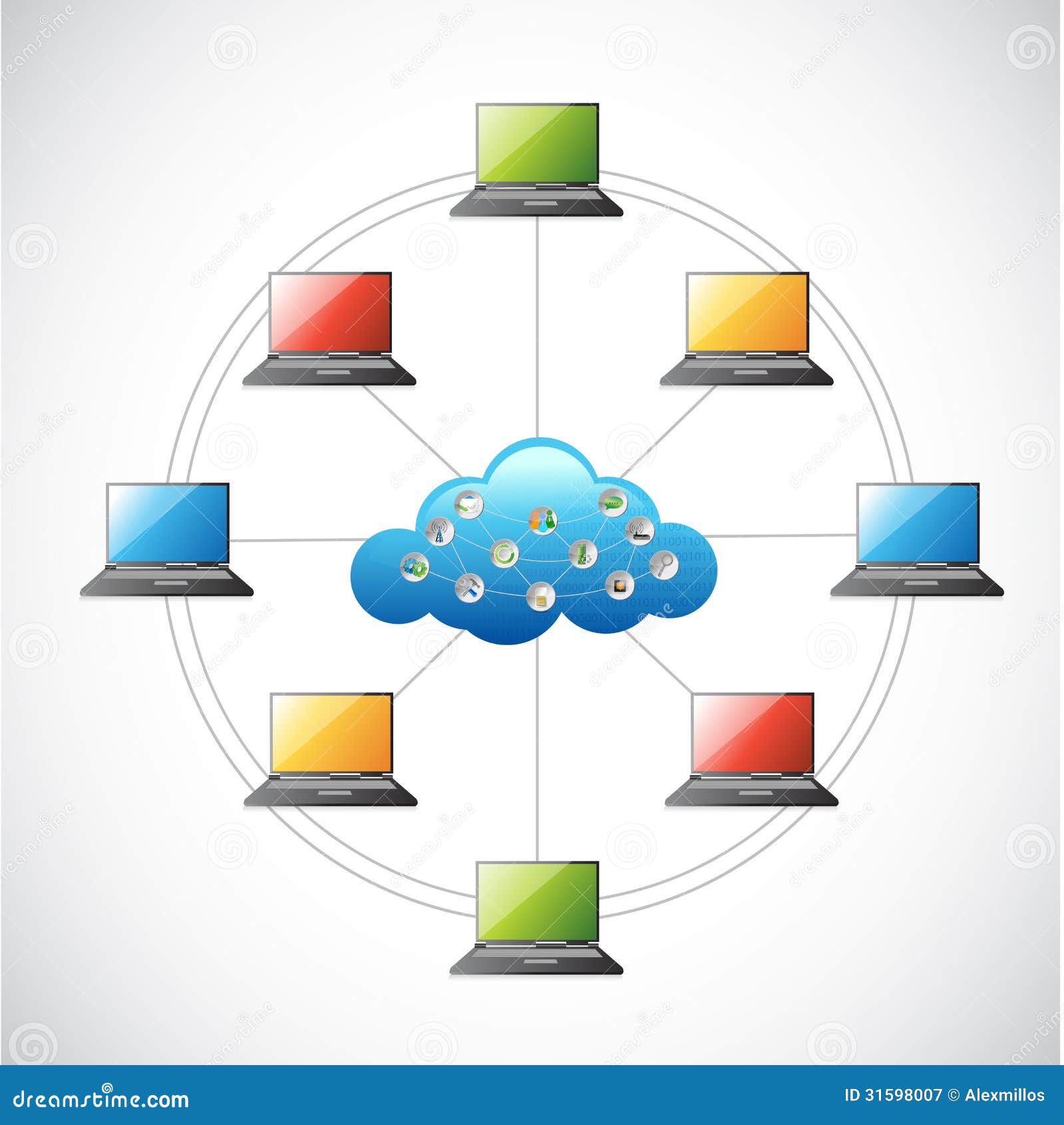 Cloud Technology Network Illustration Design Stock Illustration ...