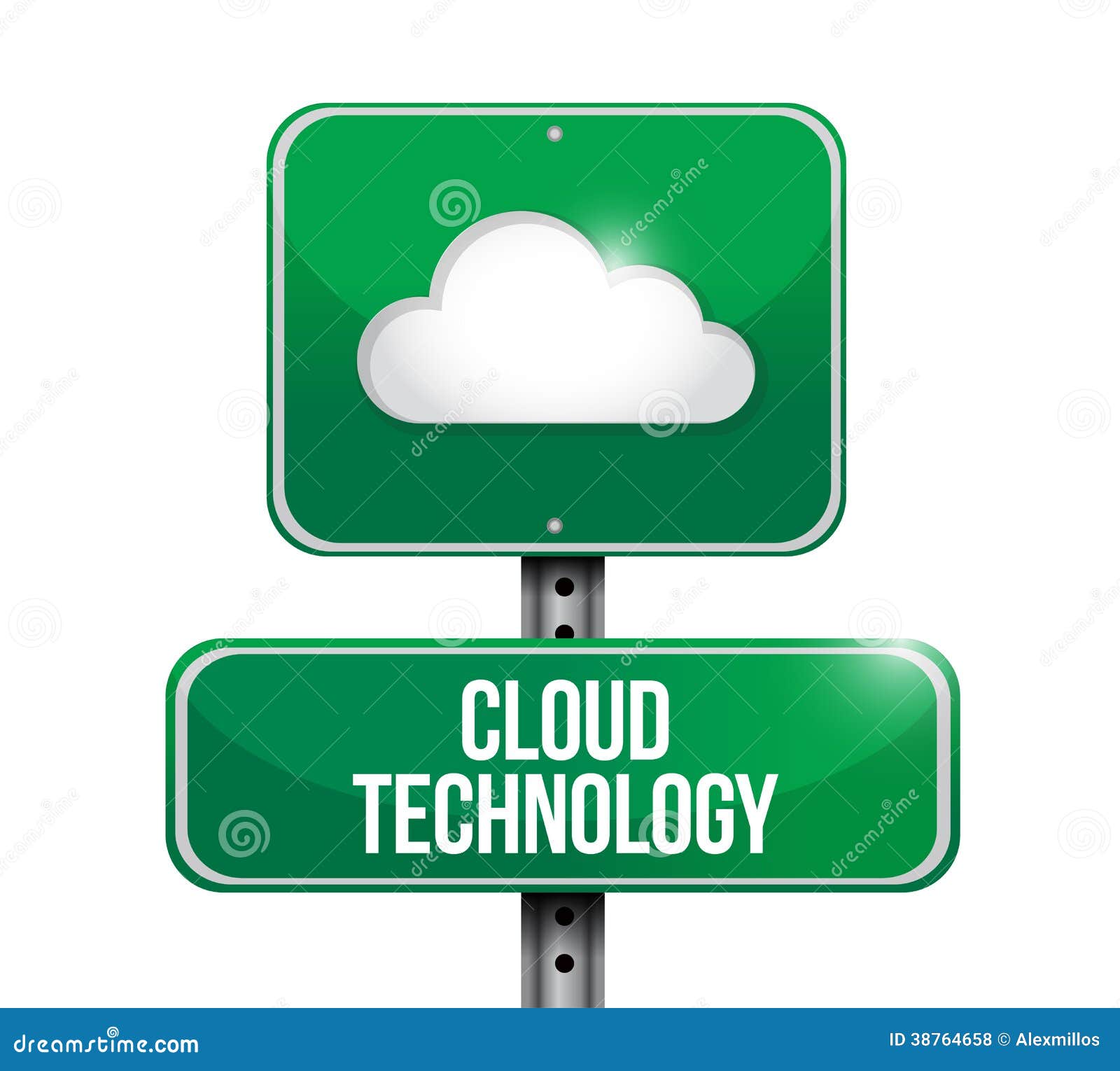 Cloud Technology Sign Illustration Design Stock Illustration ...