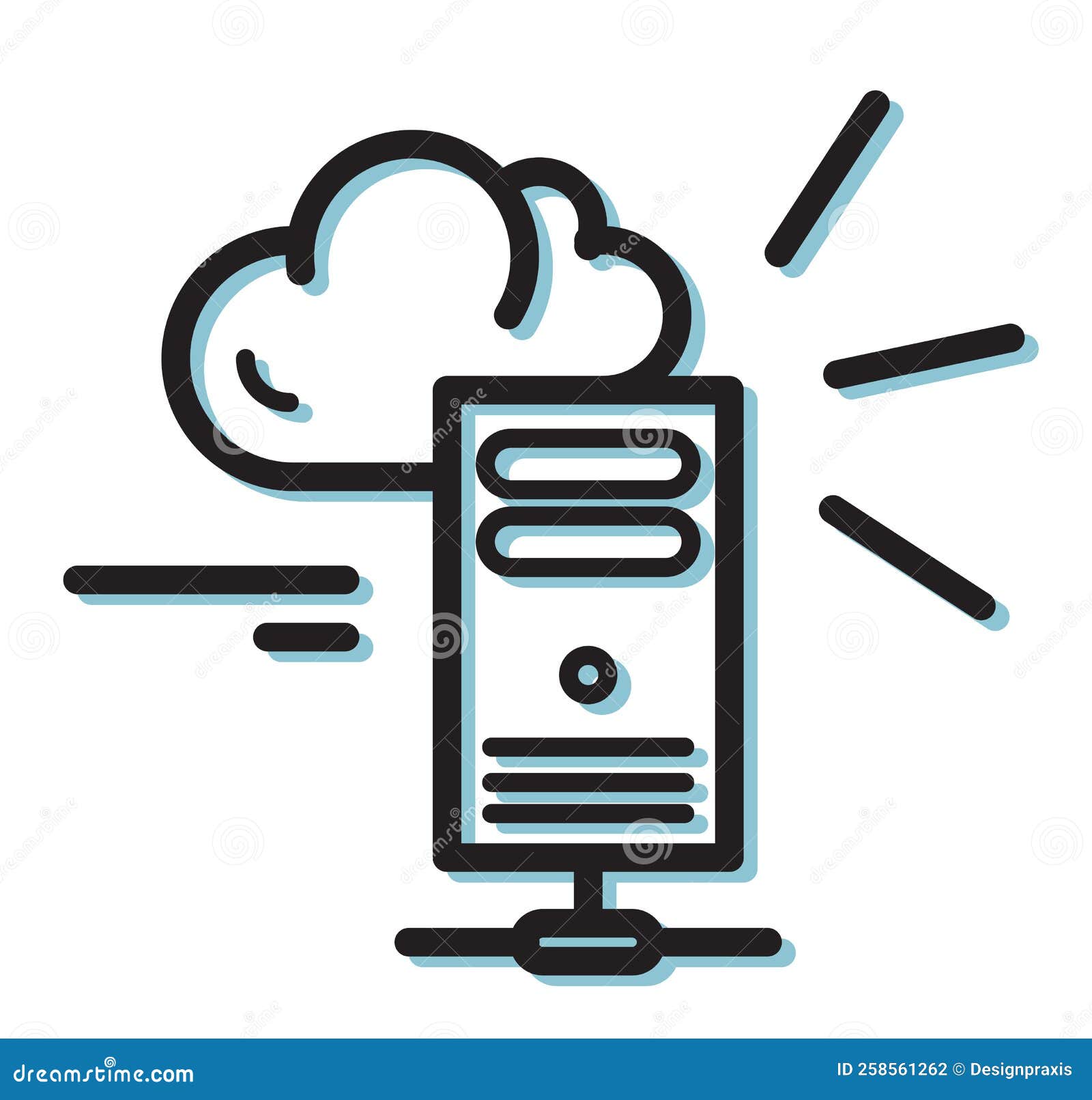 Cloud Technology Solution - Icon Stock Illustration - Illustration of ...