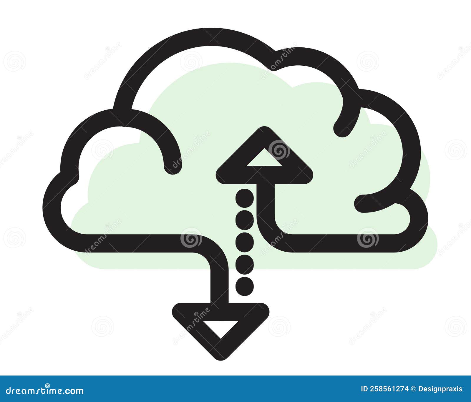 Cloud Technology Upload Download Data Icon Stock Illustration ...
