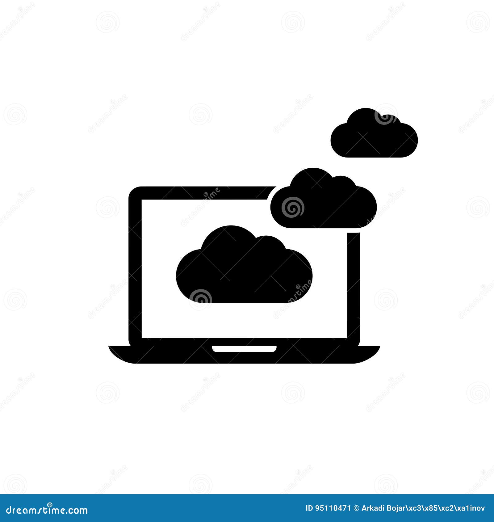 Cloud Technology Vector Pictogram Stock Vector - Illustration of ...