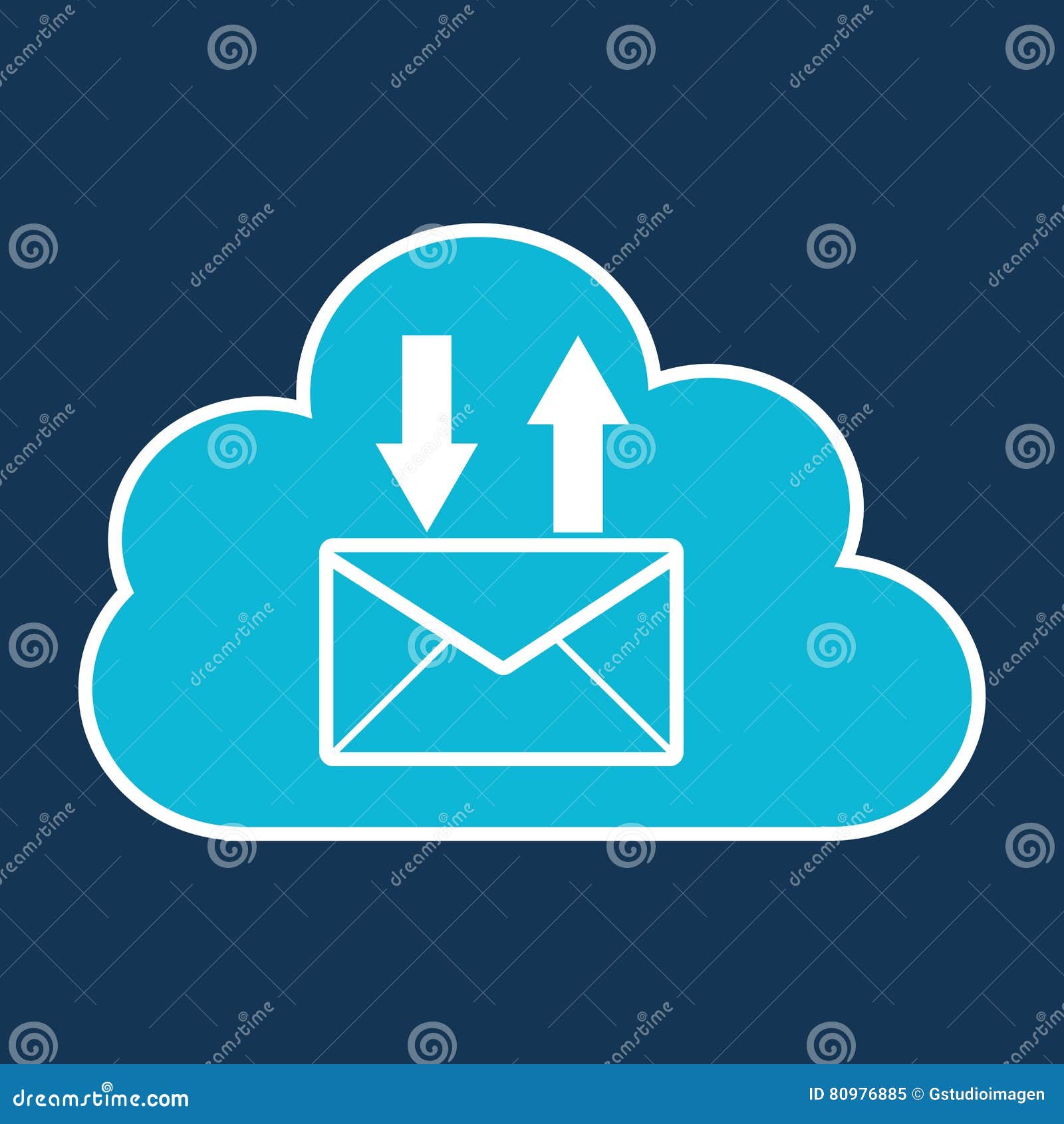 Cloud Technology Web Language Email Stock Vector - Illustration of link ...