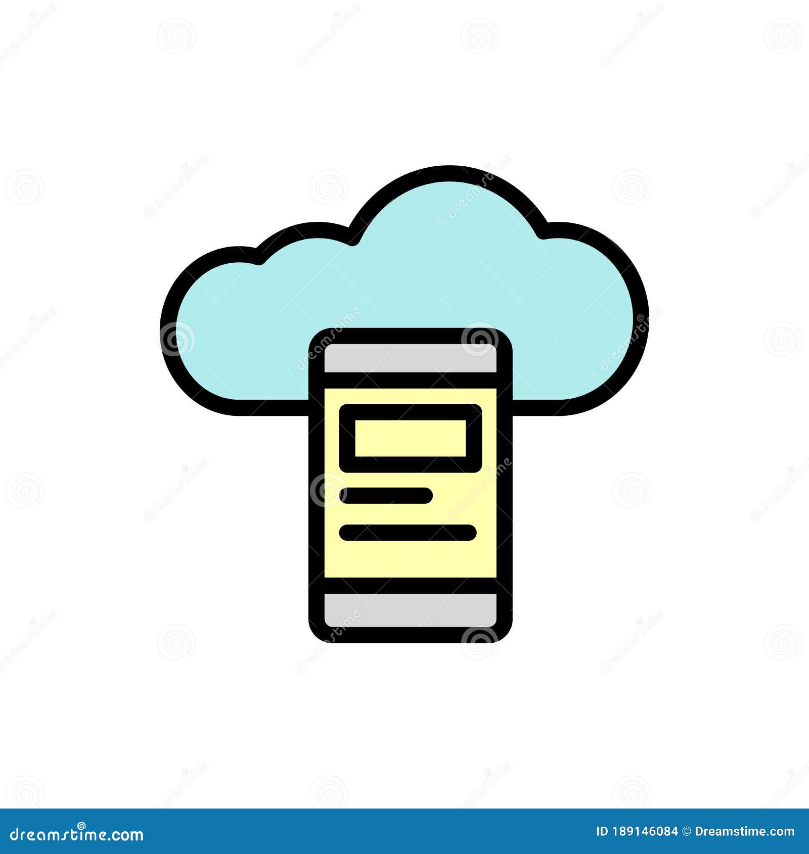 Cloud, Telephone Icon. Simple Color with Outline Vector Elements of ...