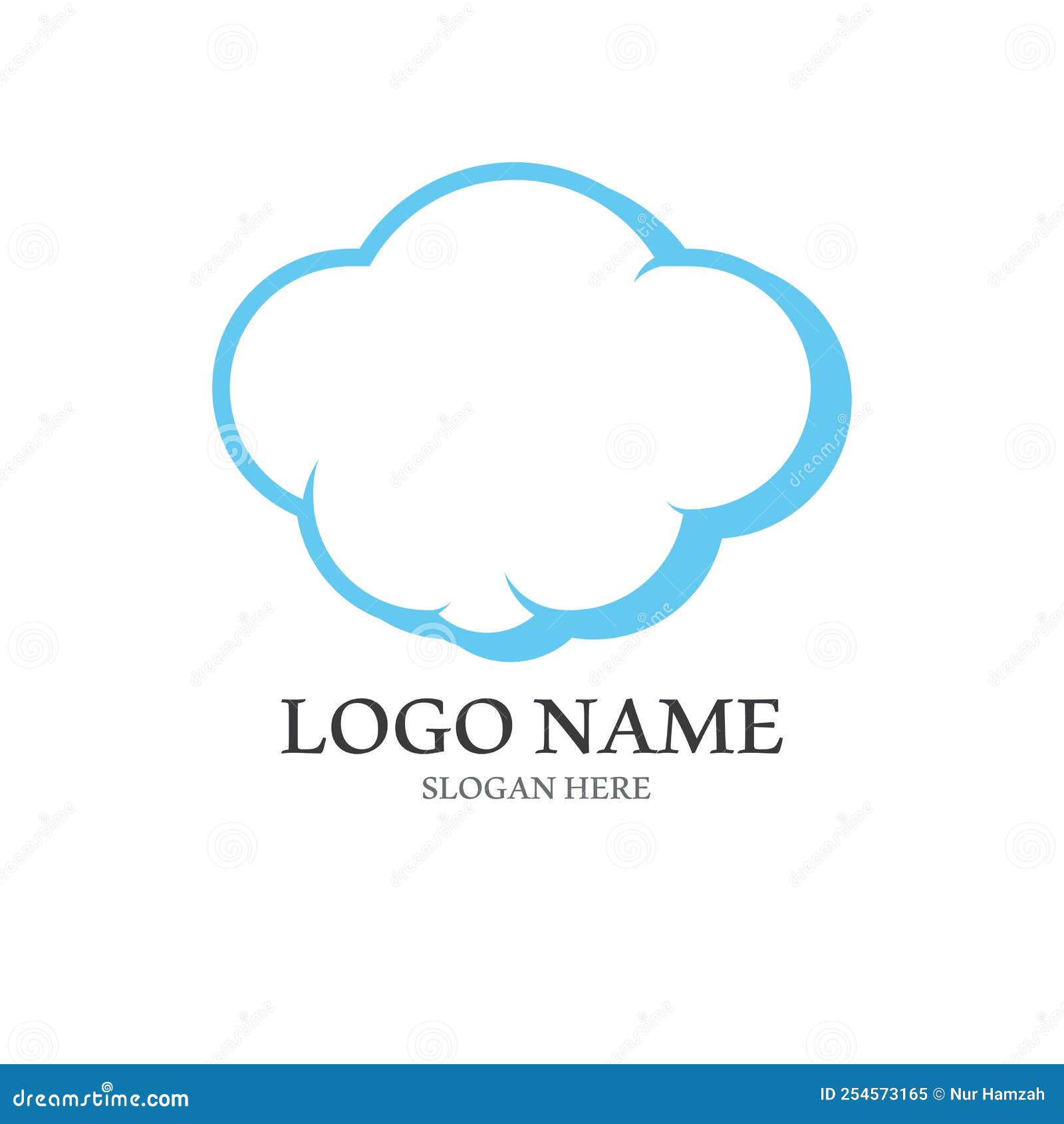 Cloud template vector stock vector. Illustration of abstract - 254573165