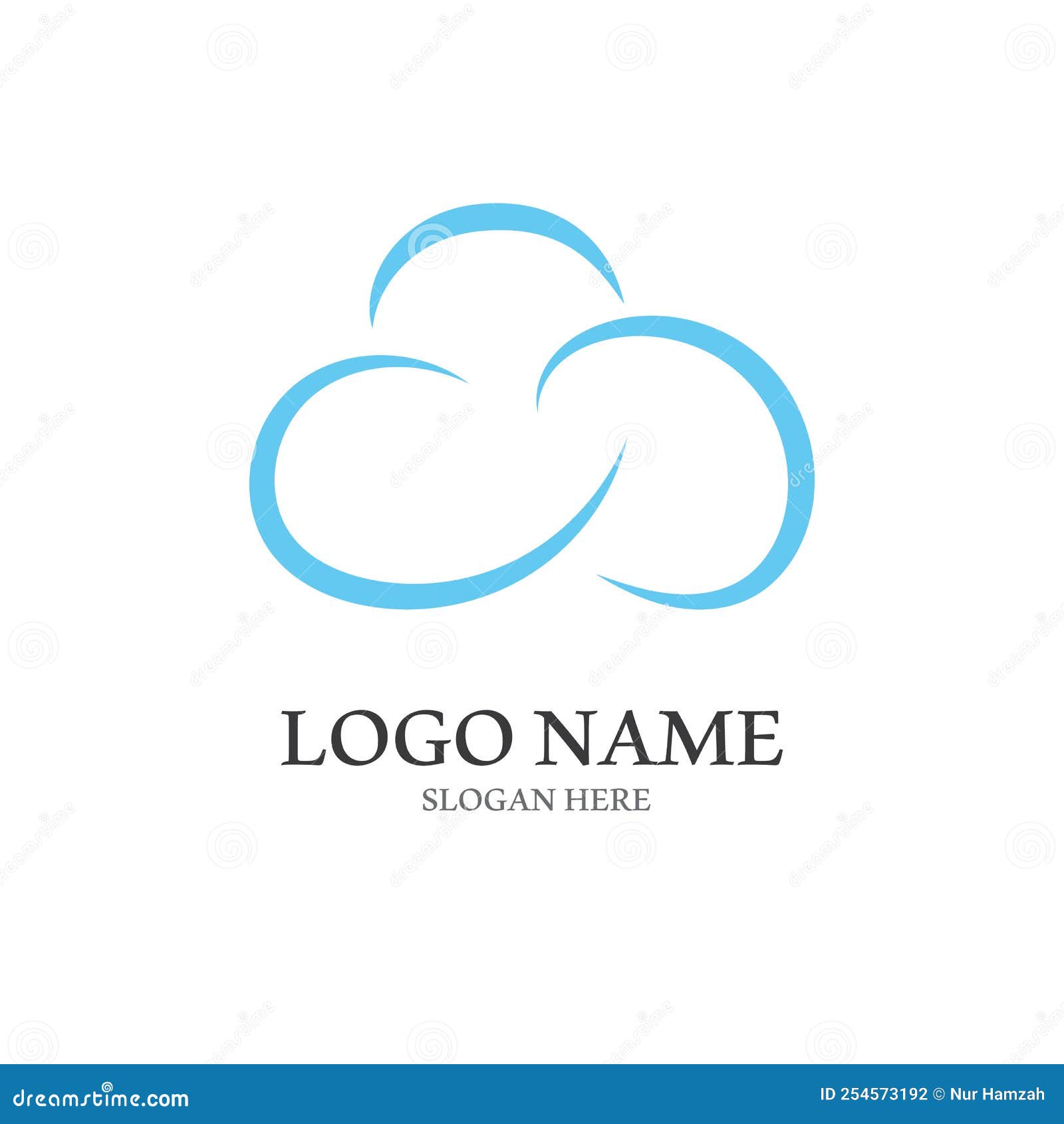 Cloud template vector stock vector. Illustration of abstract - 254573192