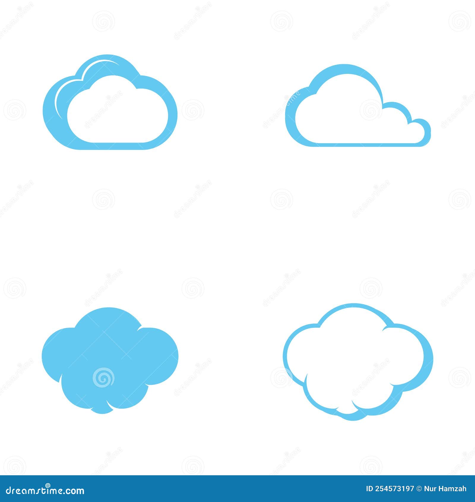 Cloud template vector stock vector. Illustration of scene - 254573197