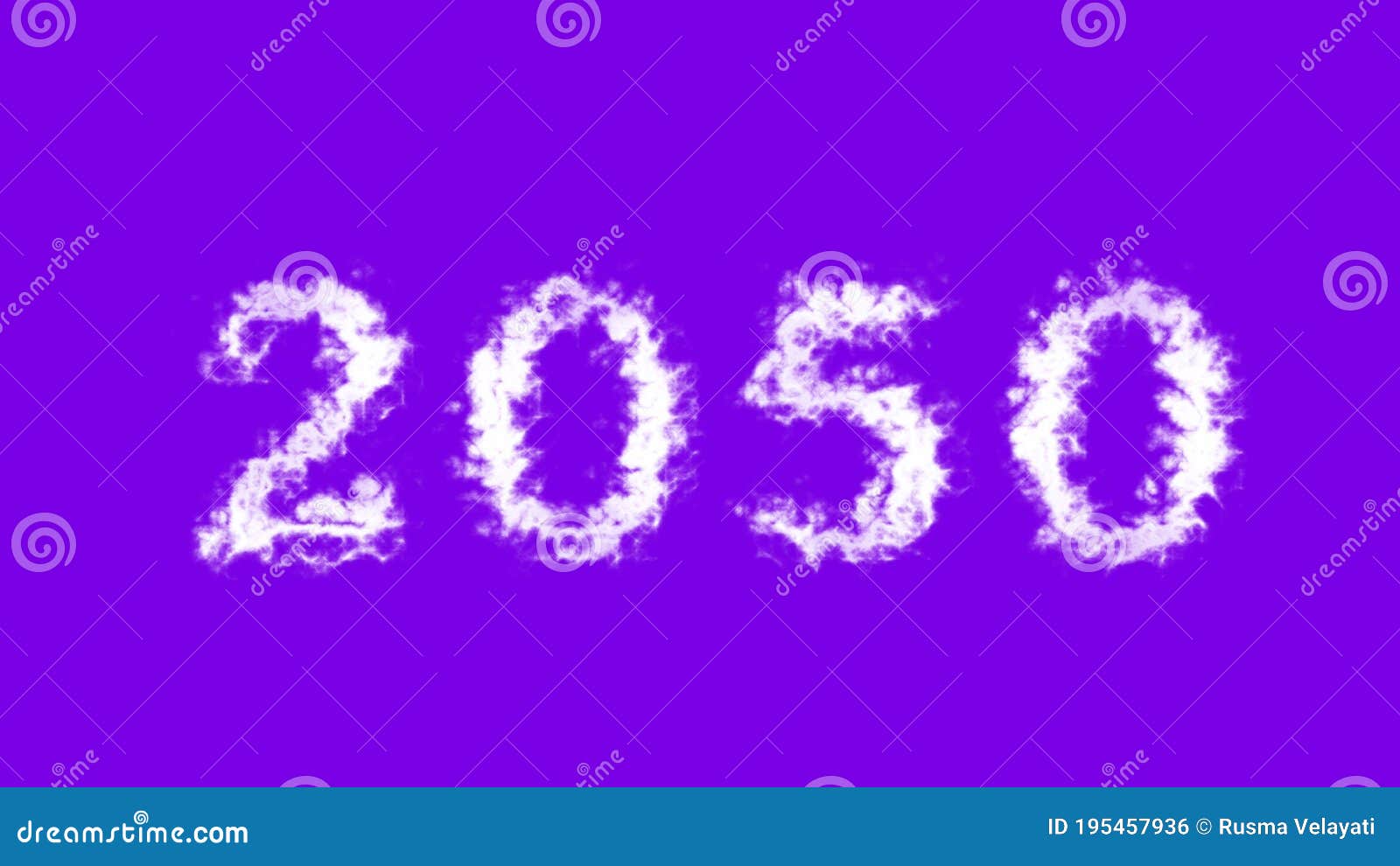 2050 Cloud Text Effect Violet Isolated Background Stock Illustration ...