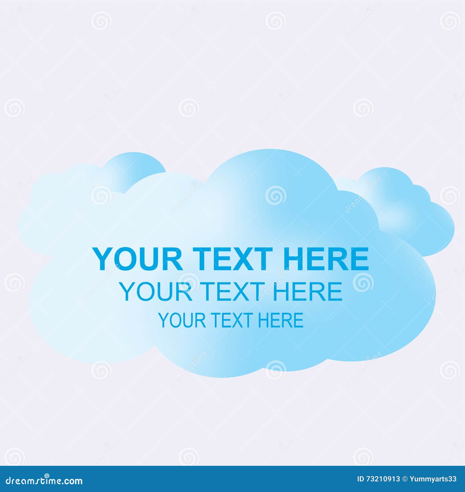Cloud with Text Space stock vector. Illustration of postcard - 73210913